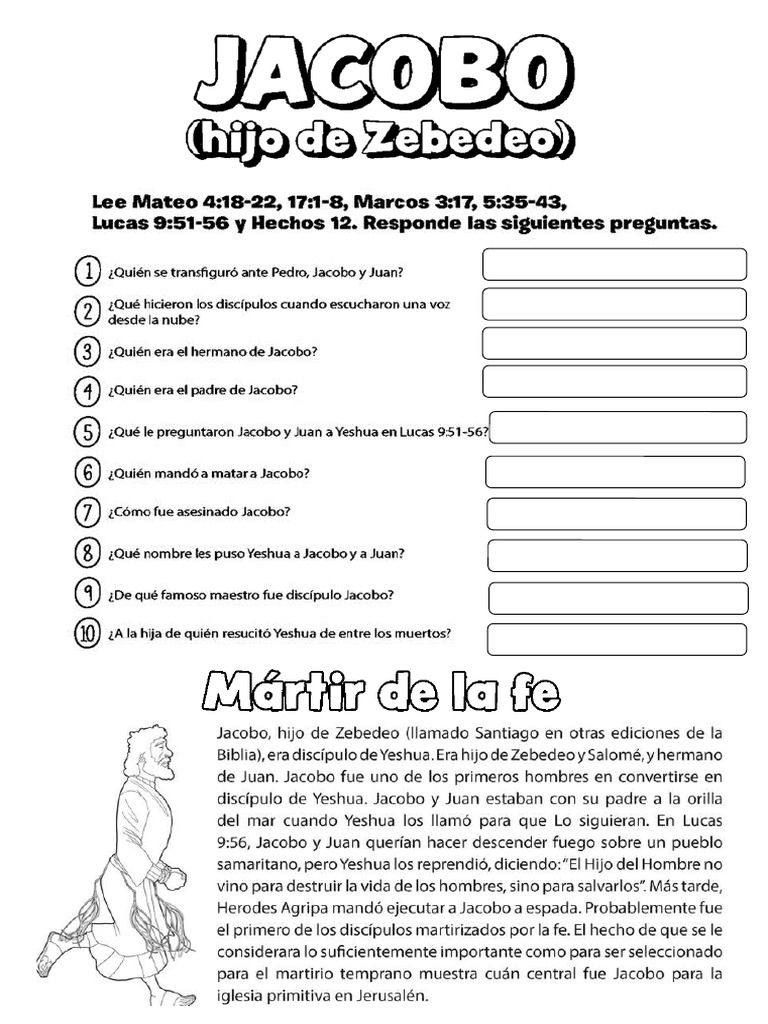 Jacobo Hijo de Zebedeo | PDF