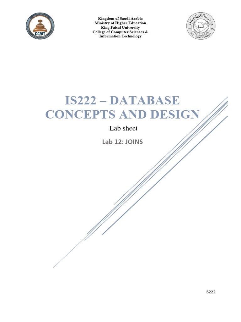 Labsheet12 Join Pdf Table Database Software Design