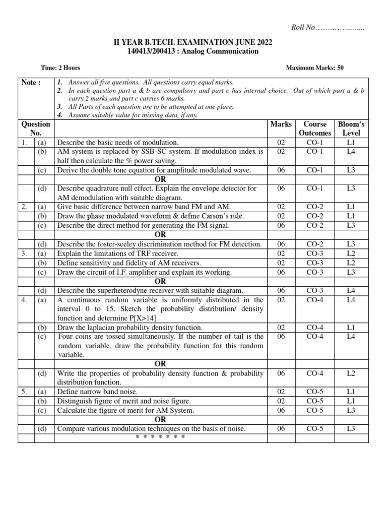 Analog Communication Pdf Frequency Modulation Modulation