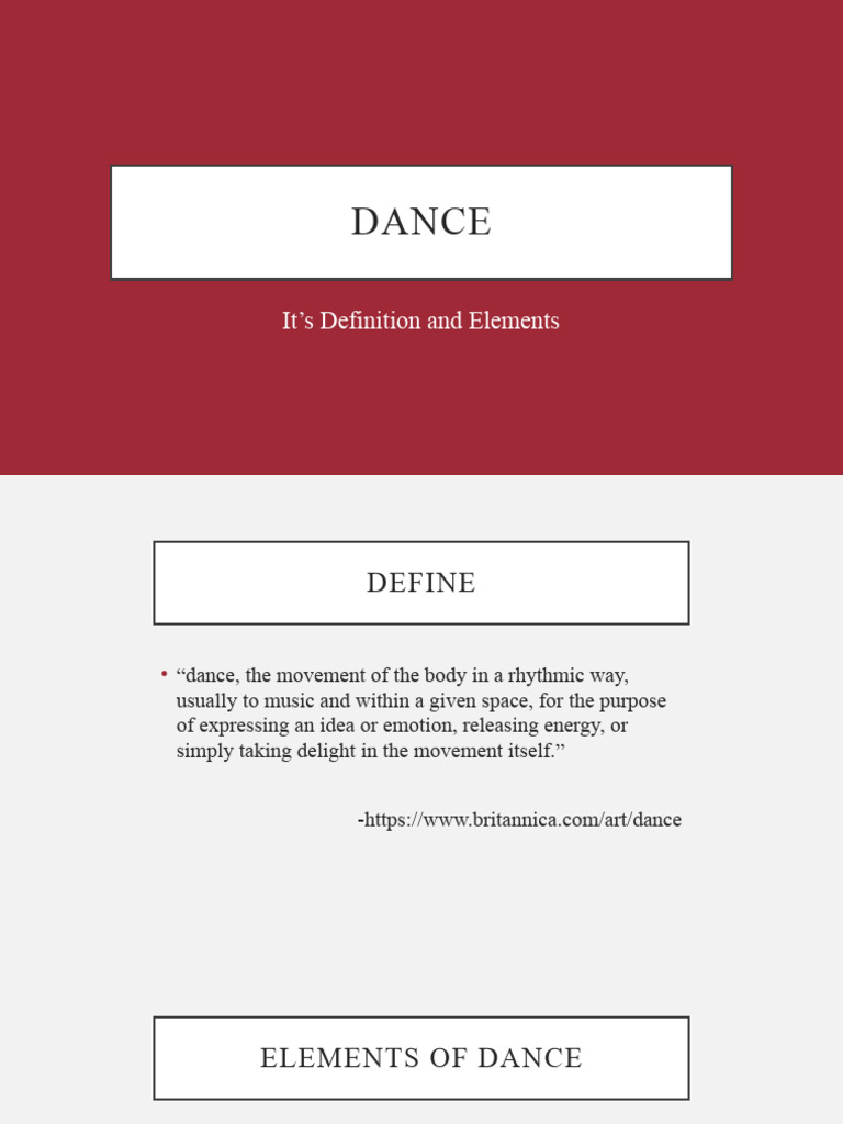 Elements of Dance | PDF