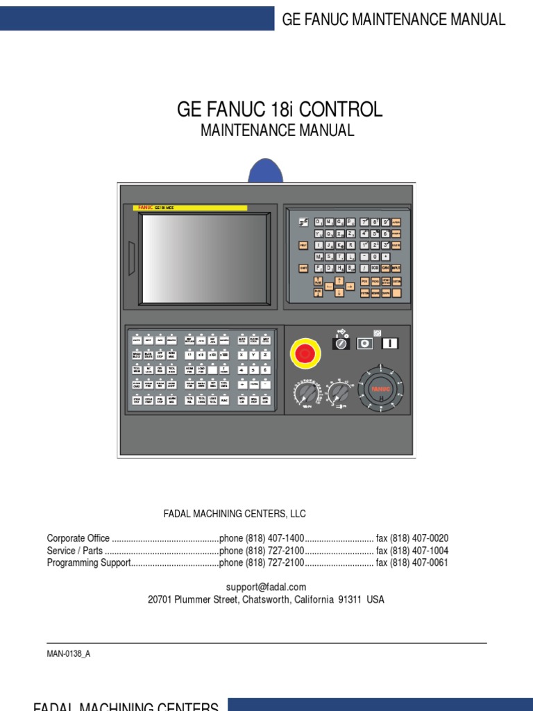 GE Fanuc 18i Maintenance Manual | PDF | Coolant | Pump