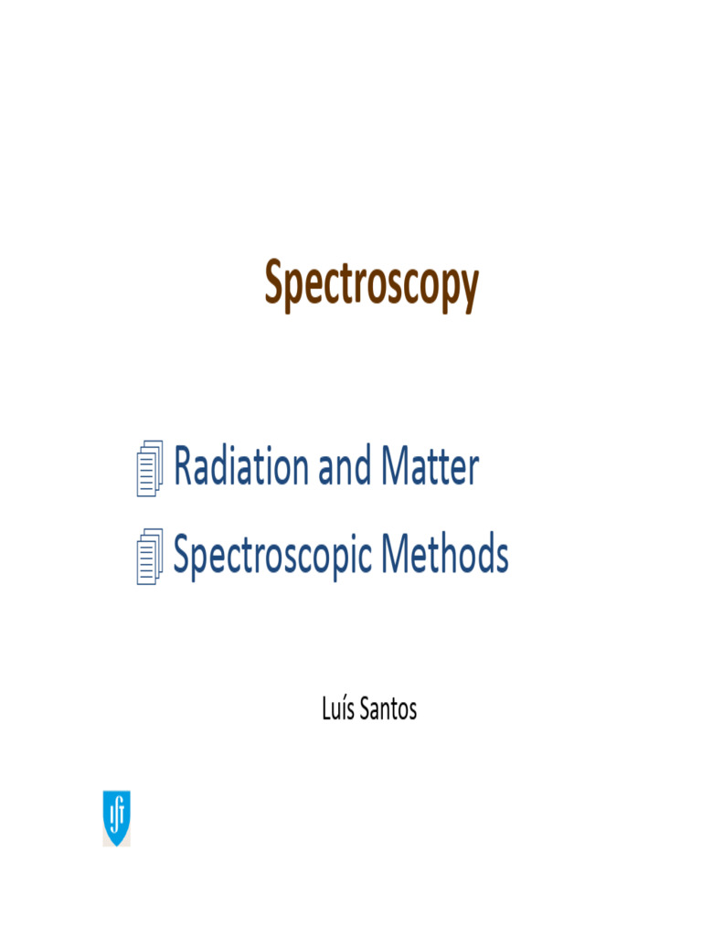 2 - Spectroscopy Introduction | PDF | Electromagnetic Radiation | Spectroscopy