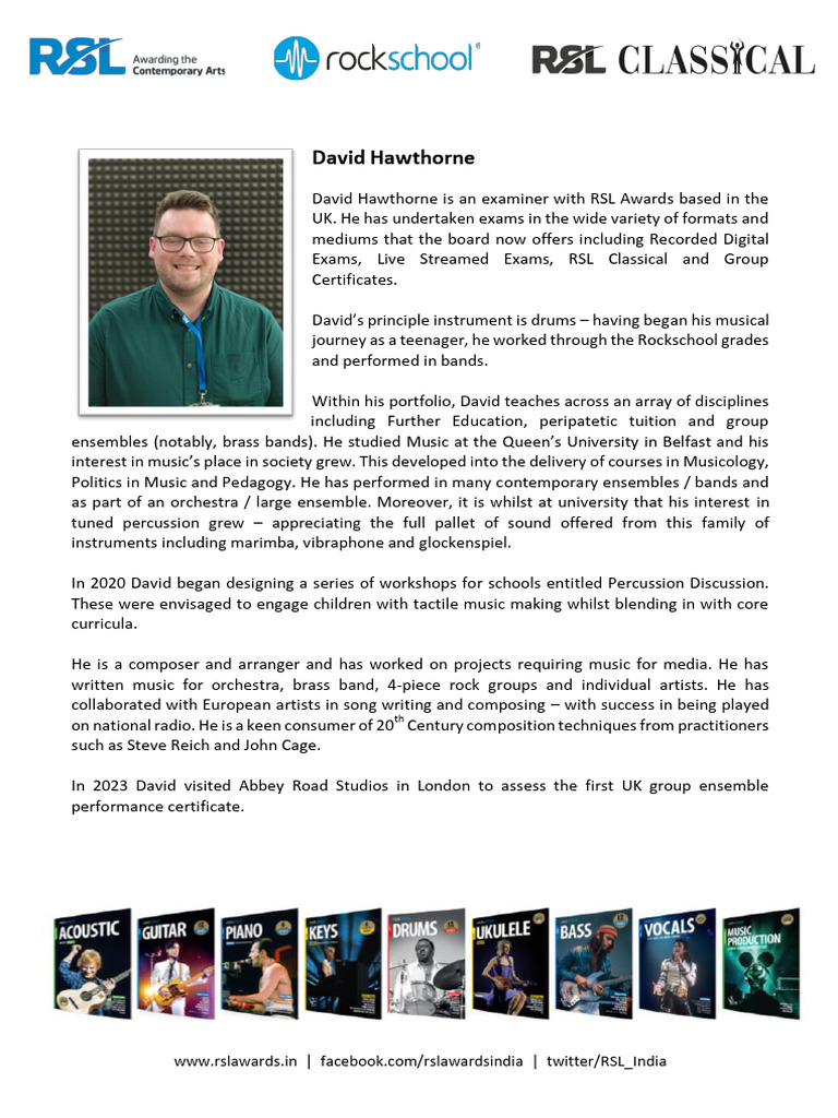 David Hawthorne RSL | PDF
