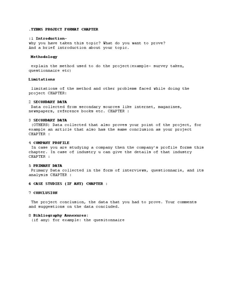TYBMS Project Format Guide | PDF