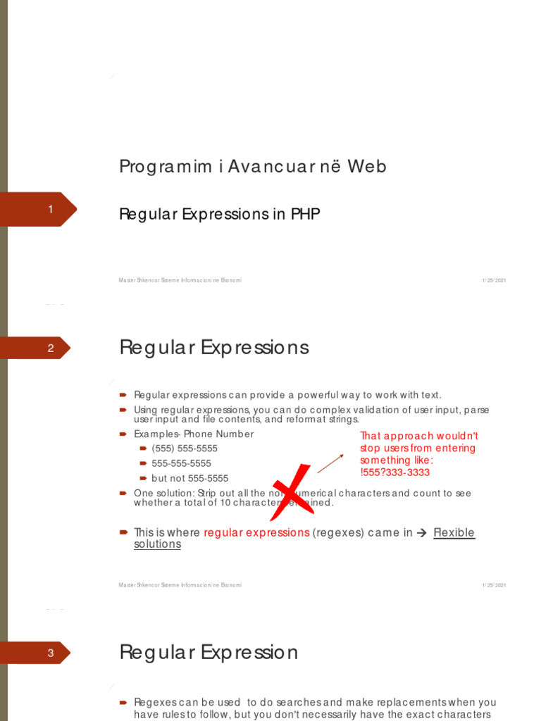 03.0 PHP Regular Expression | PDF | Regular Expression | String (Computer Science)