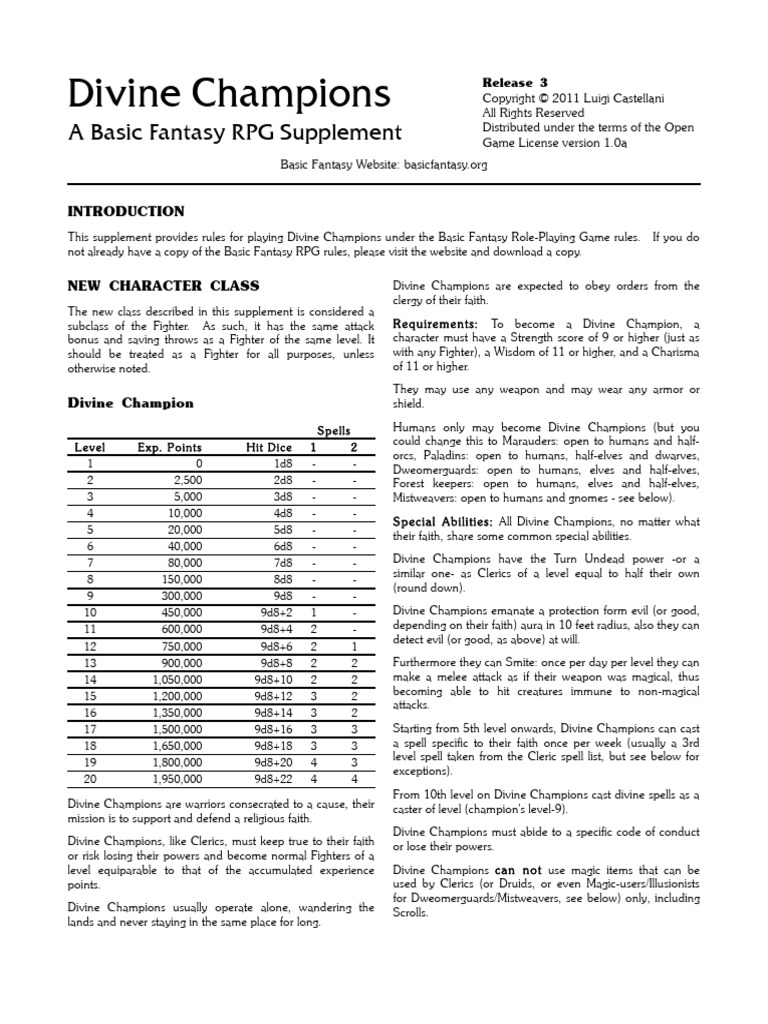 BFRPG: Champs of The D | PDF | Copyright | Dungeons & Dragons