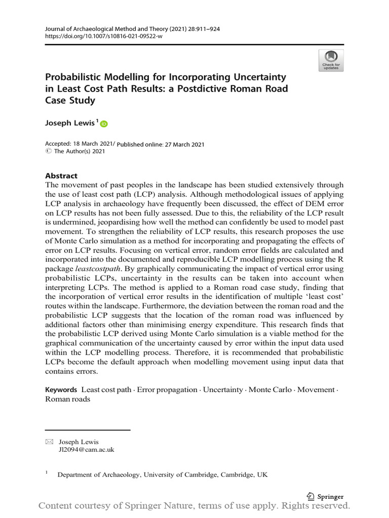 Probabilistic Modelling For Incorporating Uncertai | PDF | Reliability ...