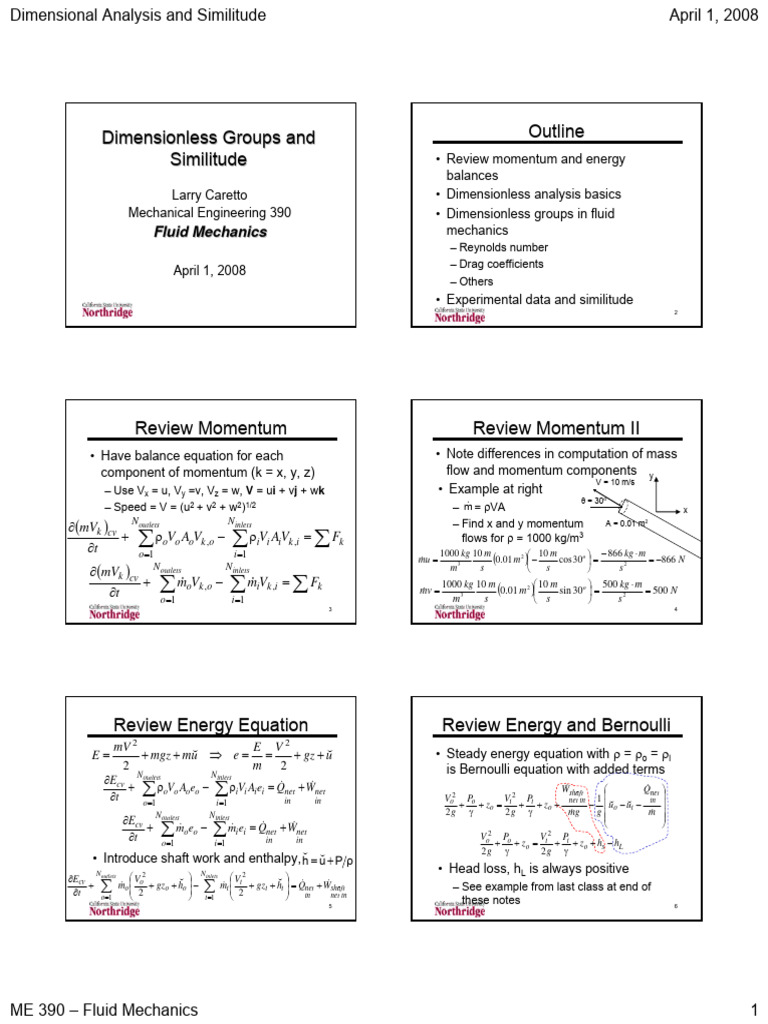 lecture 6 | PDF | Reynolds Number | Fluid Dynamics