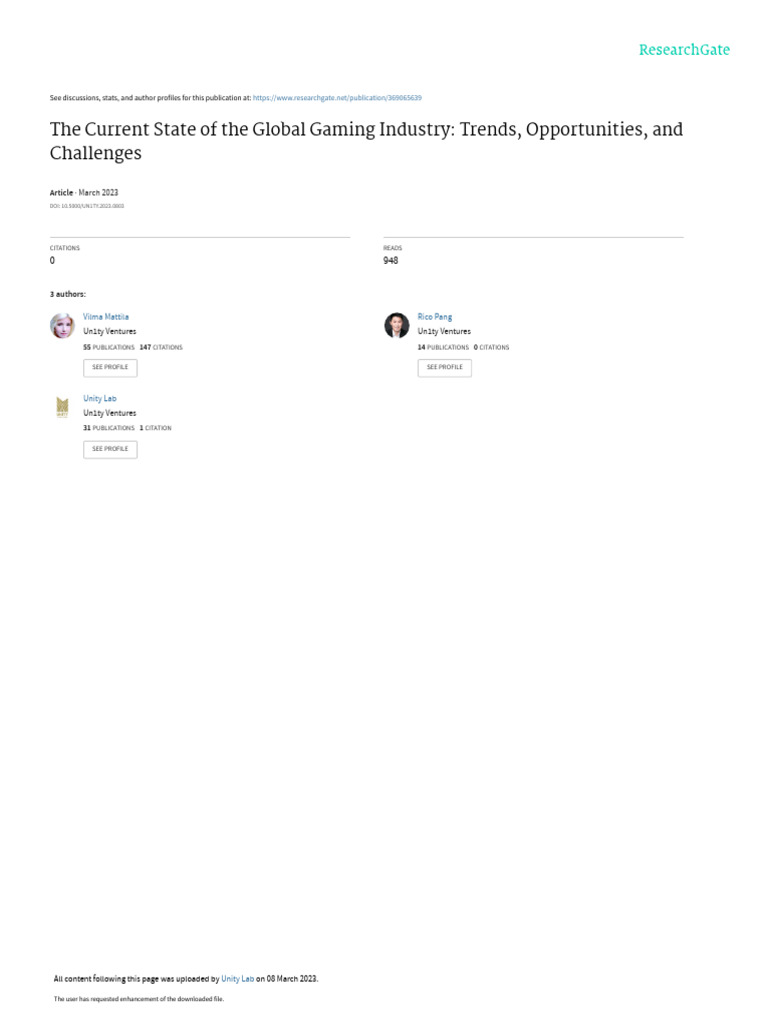 The Current State of The Global Gaming Industry: Trends, Opportunities ...