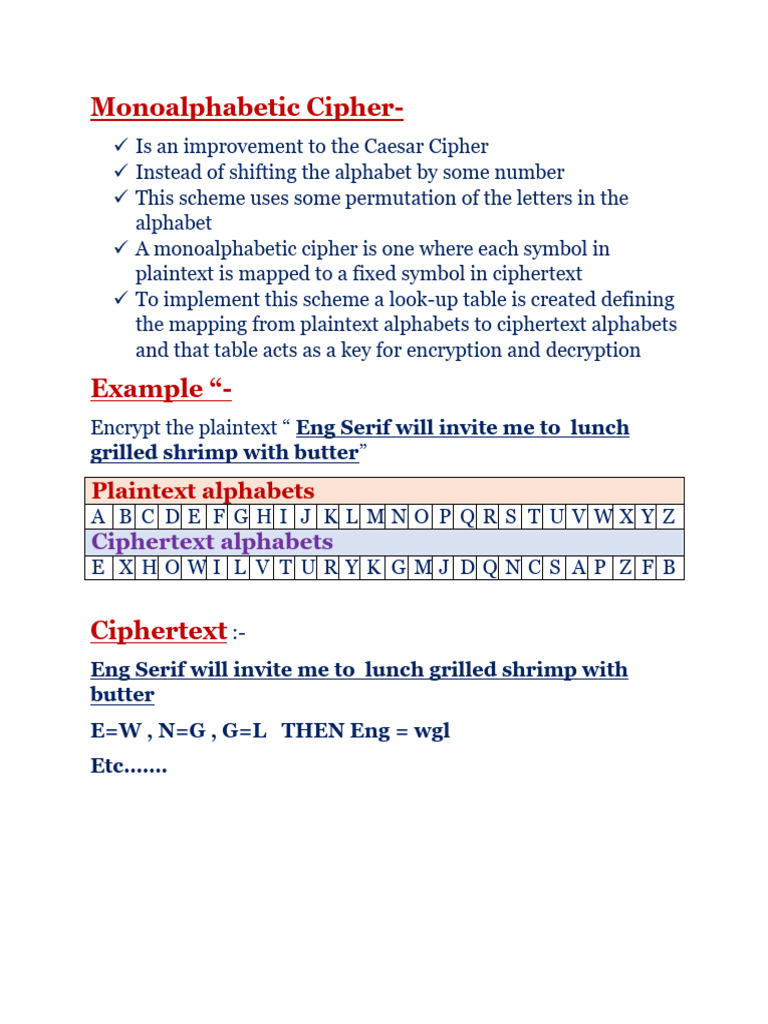 Monoalphabetic Cipher Pdf 