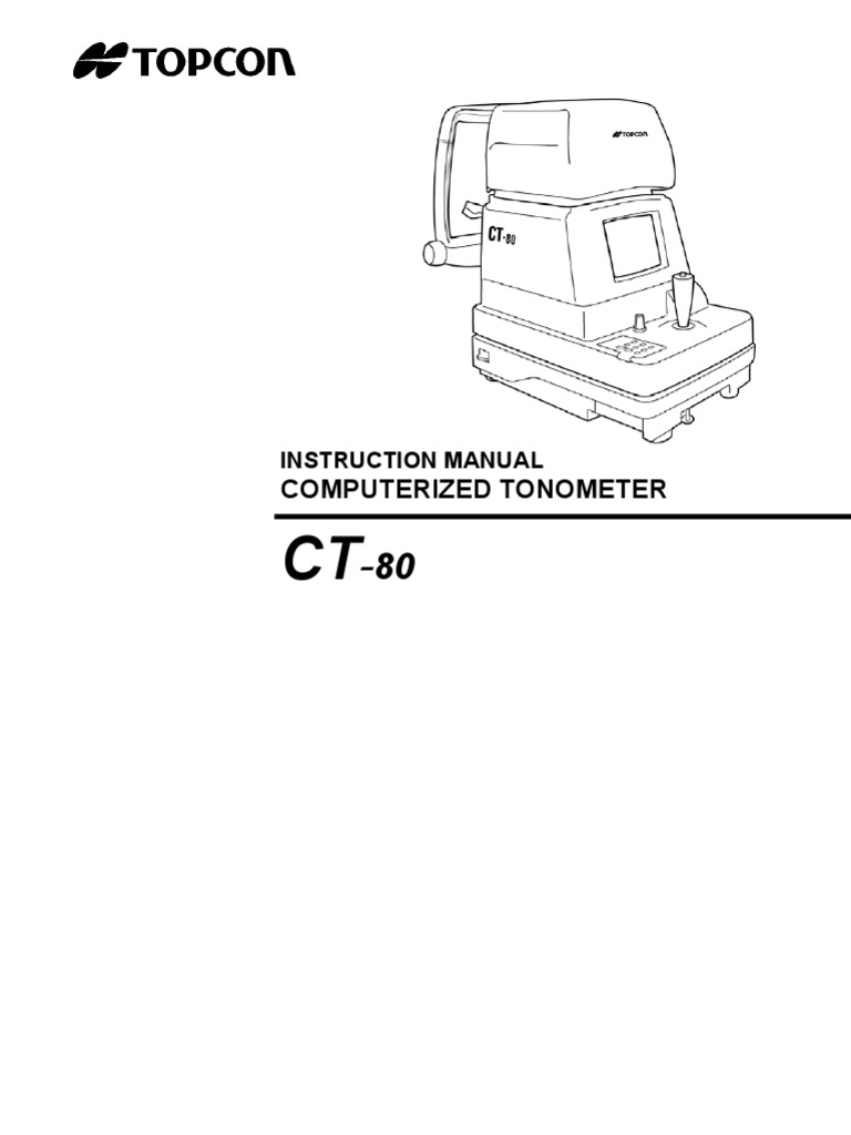 Topcon CT80 Manual | PDF | Computer Monitor | Computer Terminal