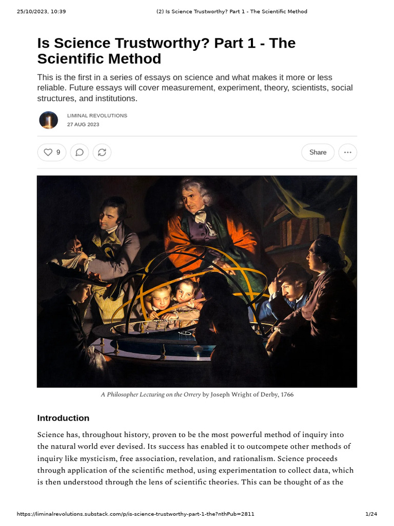 Is Science Trustworthy - Part 1 - The Scientific Method | PDF | Science | Falsifiability