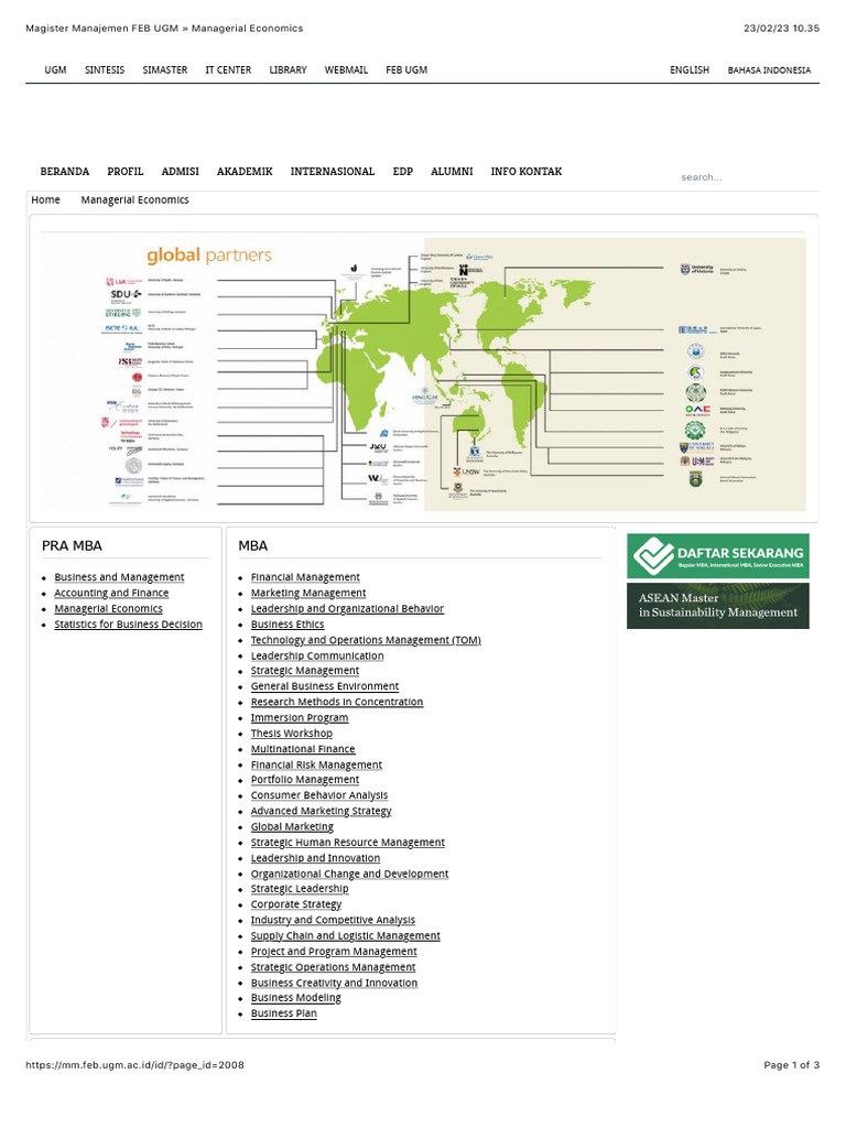Magister Manajemen FEB UGM Managerial Economics | PDF | Oligopoly | Economics