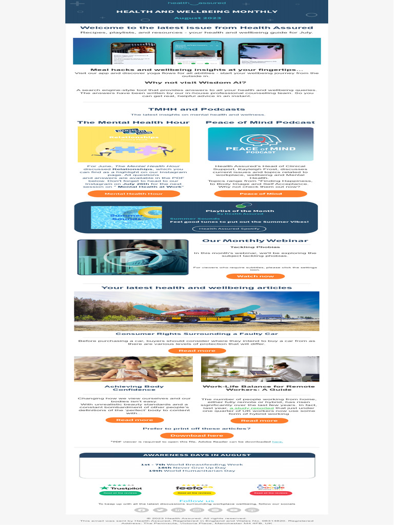 Employee Newsletter August 2023 | PDF | Well Being