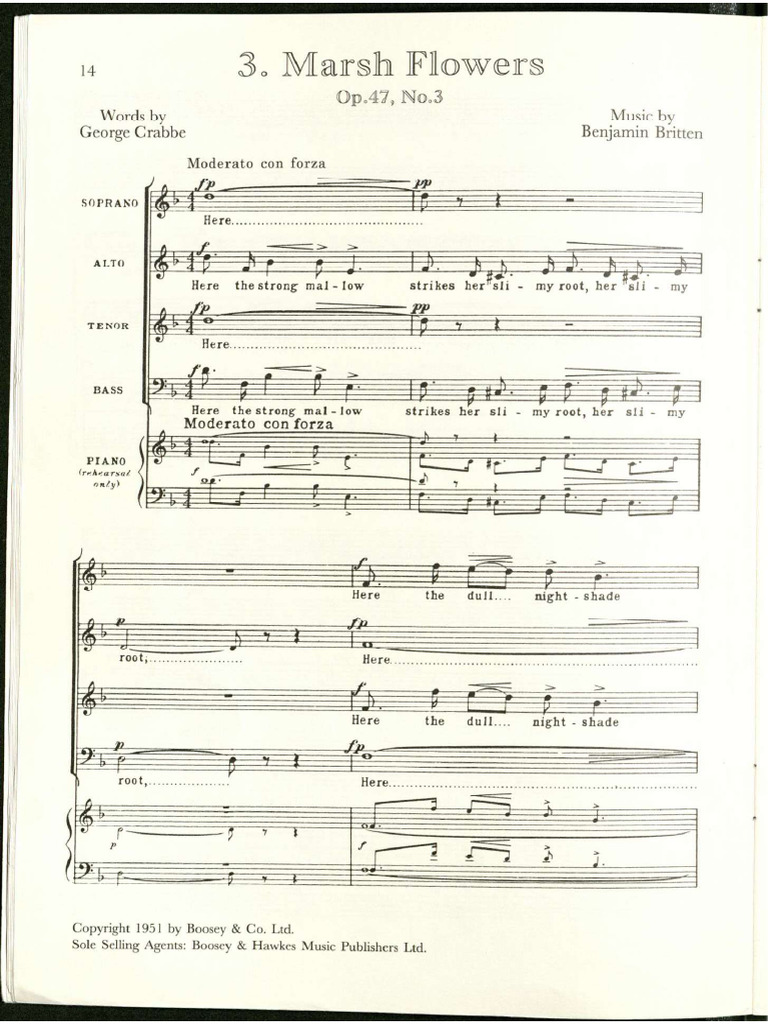 Britten - Marsh Flowers | PDF