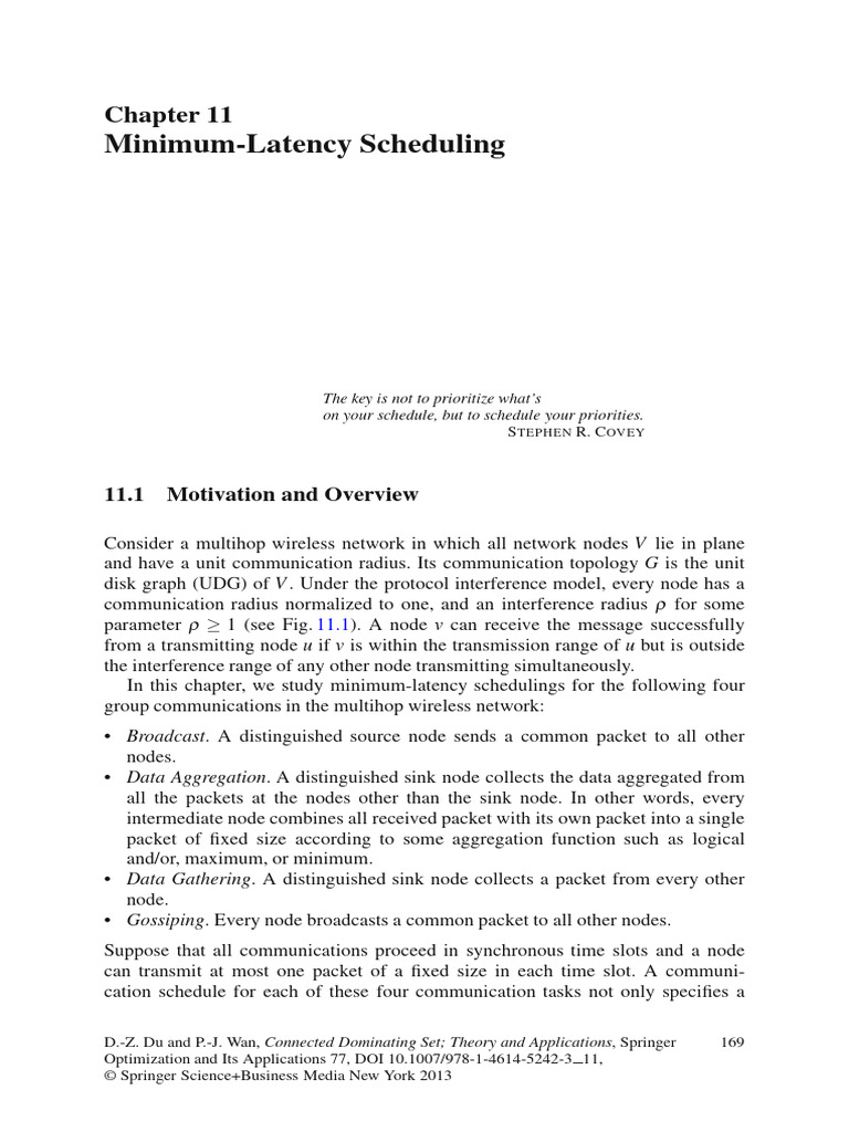 Minimum-Latency Scheduling | PDF | Computer Network | Area