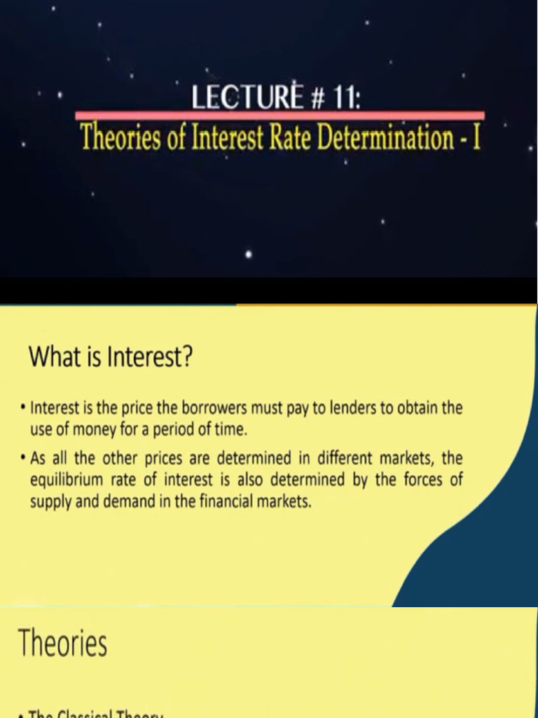 Theories of Interest Rate Determination | PDF