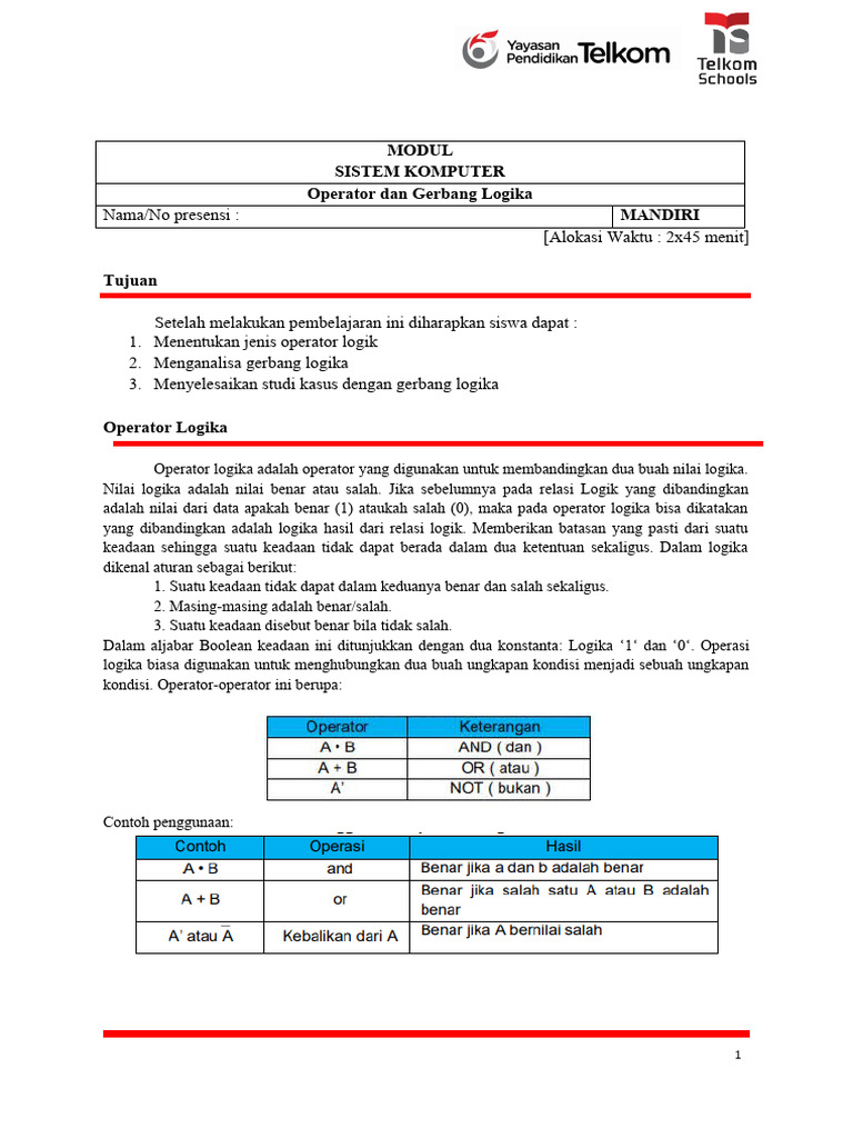 Modul Siskom (Gerbang Logika) | PDF | Sains & Matematika | Komputer