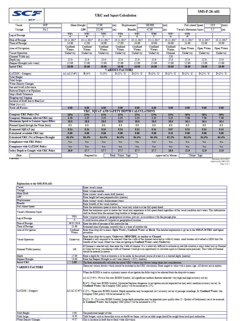 ukc calculation | PDF