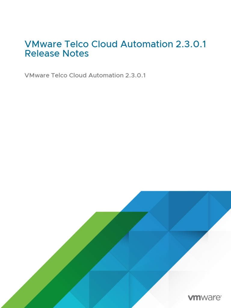Vmware Telco Cloud Automation 2301 Release Notes - 2 | PDF | Cloud ...