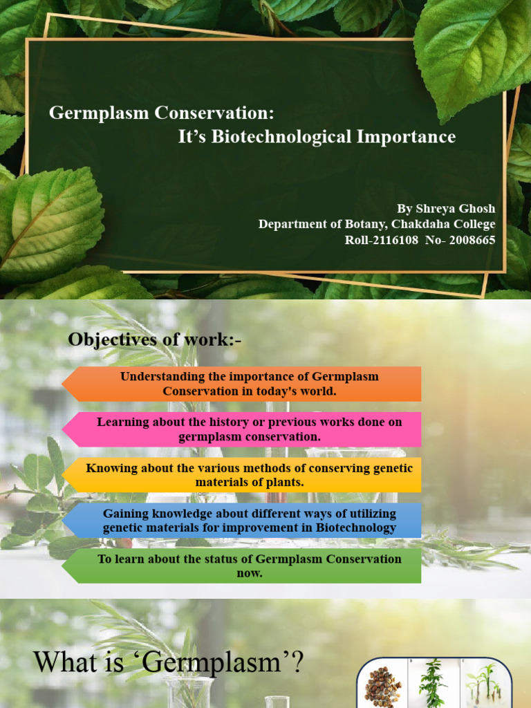 Germplasm Conservation Techniques Explained | PDF | Biotechnology | Genetics