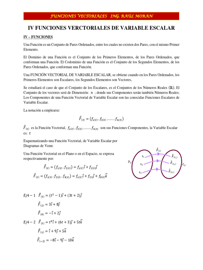 1-Teoría - Funciones Vectoriales | PDF