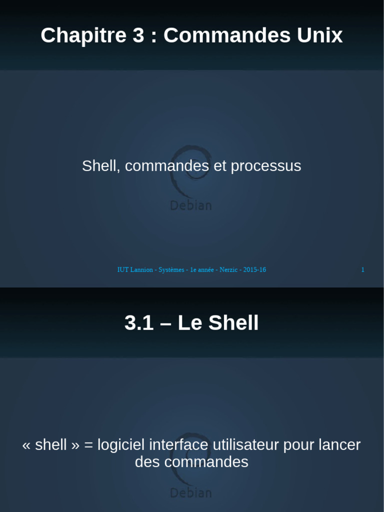Amphi SYS 2015 Partie 3 - Les Commandes | PDF