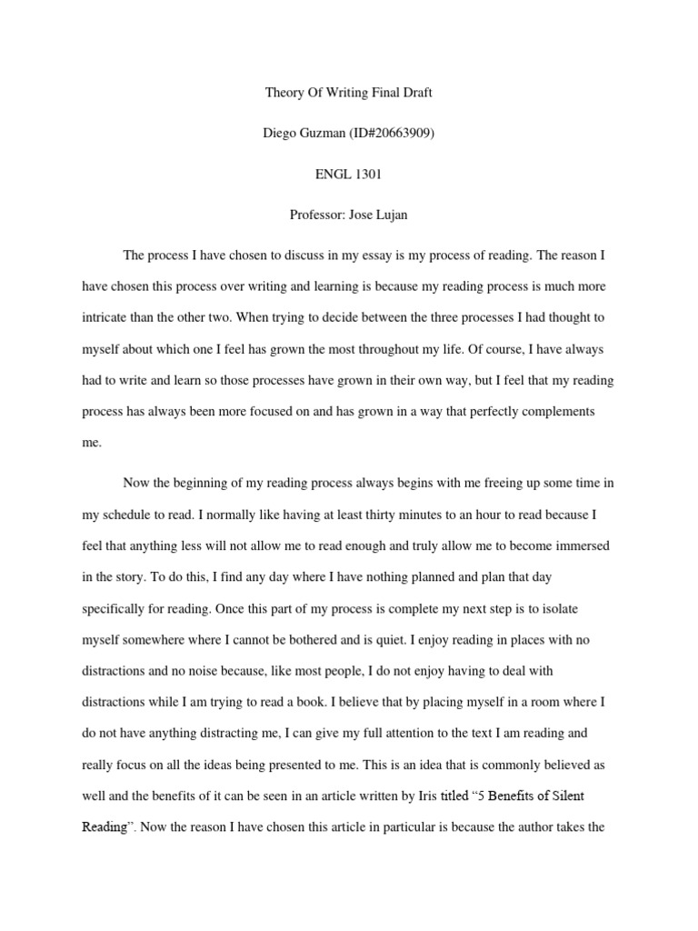 Theory of Writing Final Draft | PDF