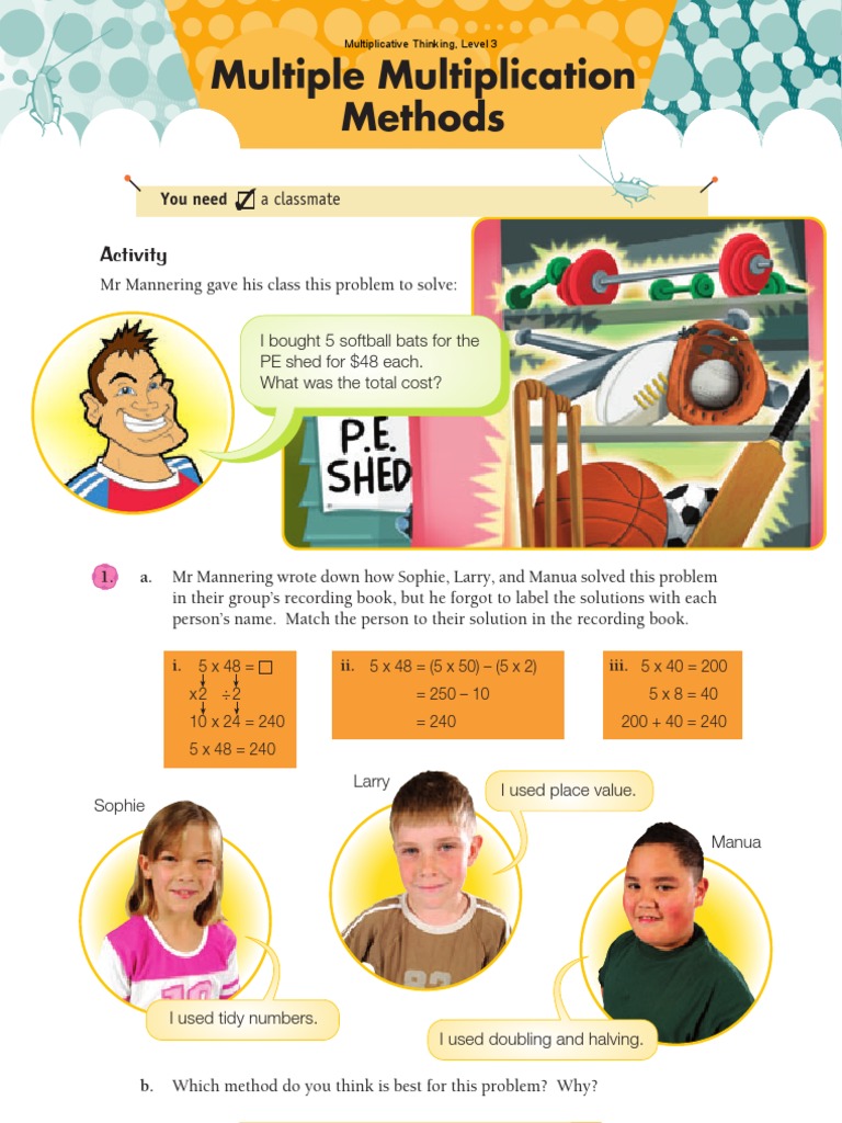 Multiplicative Strategies Comparison Guide | PDF