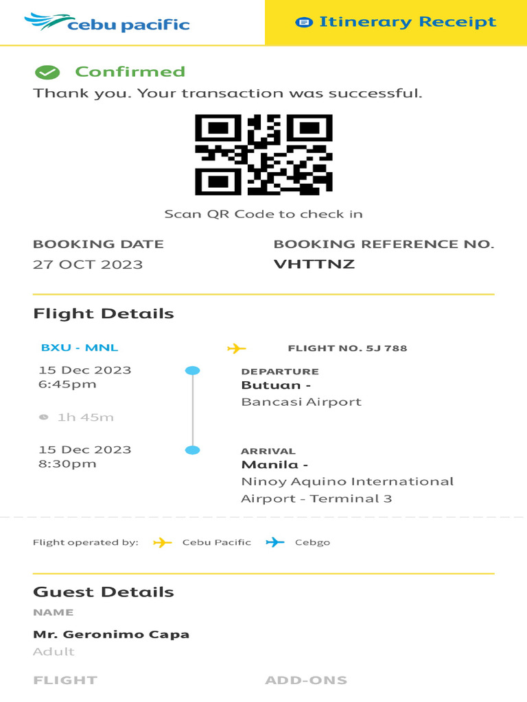 VHTTNZ Cebupacific 10272023 | PDF