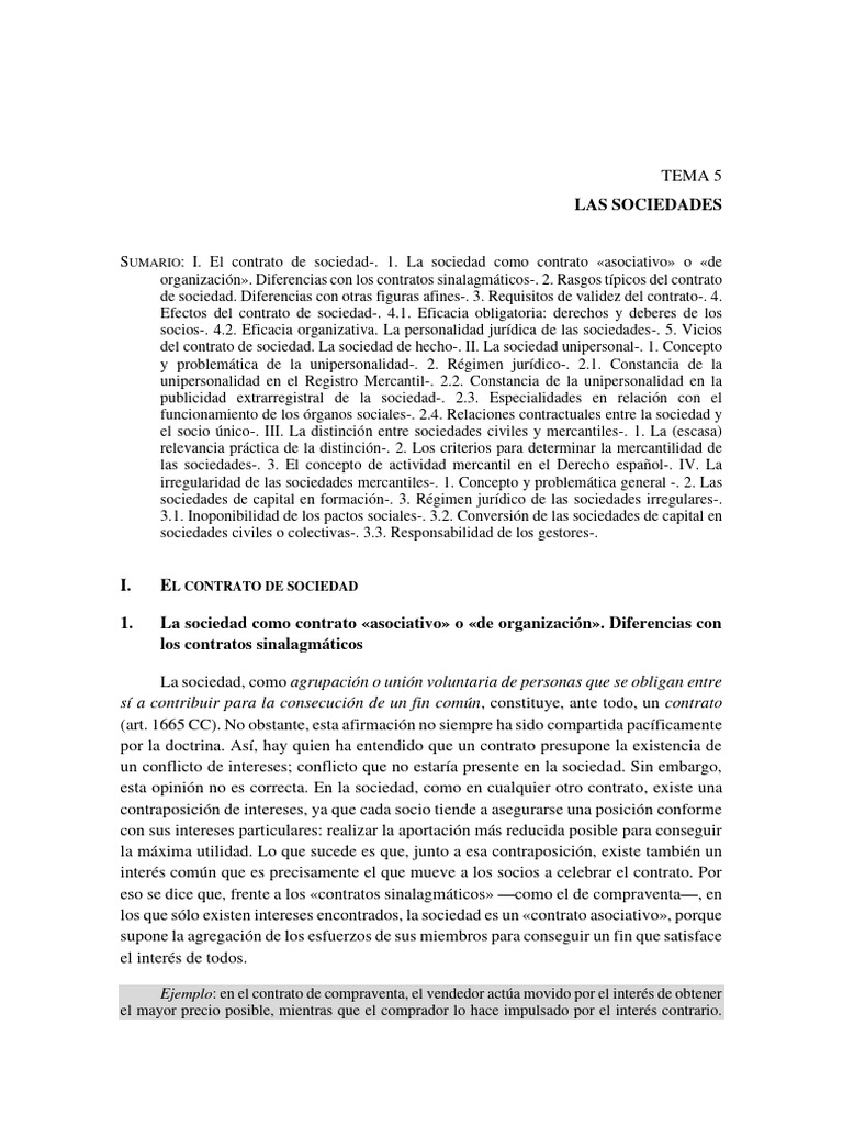 Tema 5 | PDF | Bienes (Ley) | Sociedad de responsabilidad limitada