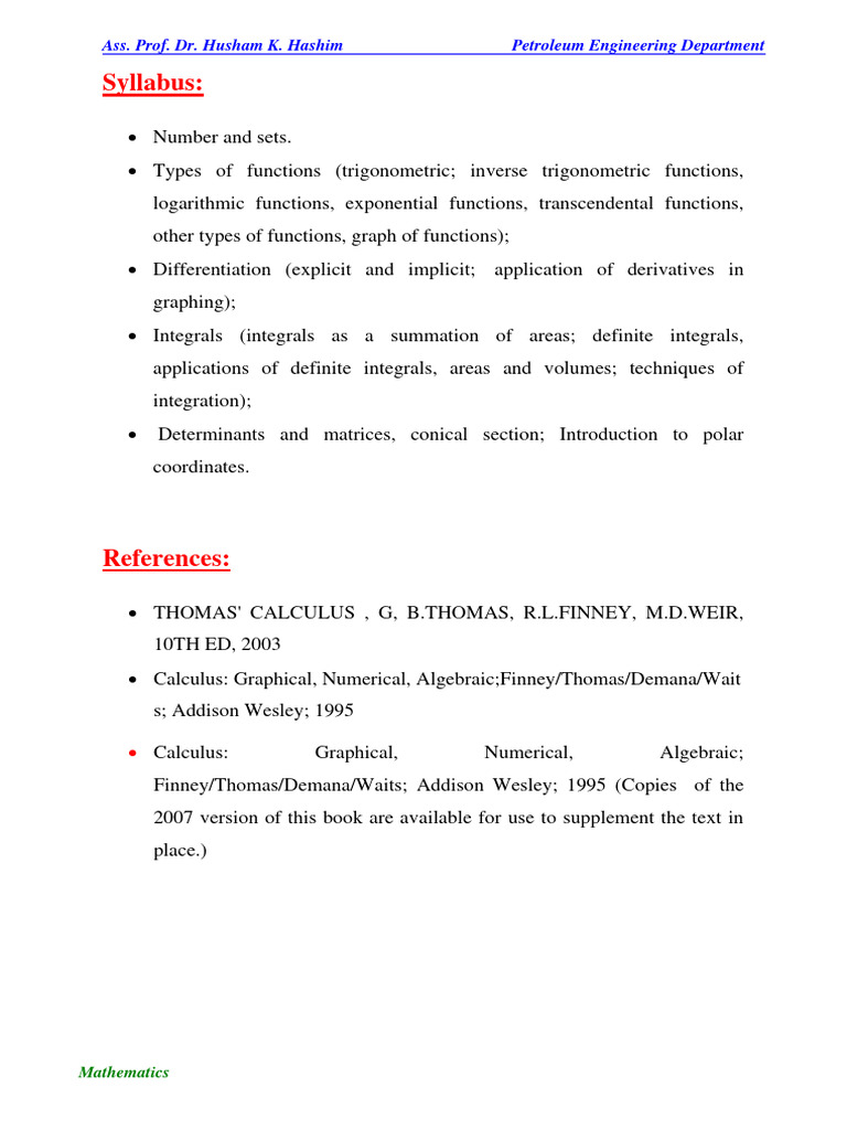 Math-Lectures 2023-2024 - Cours 1 | PDF | Function (Mathematics) | Integral