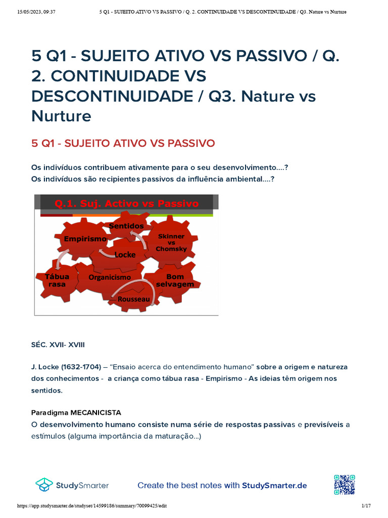 5 Q1 - SUJEITO ATIVO VS PASSIVO - Q. 2. CONTINUIDADE VS DESCONTINUIDADE ...