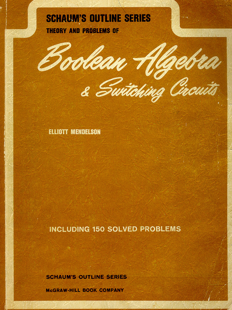 Book Shaums BooleanAlgebraMendelson | PDF | Set (Mathematics) | Boolean ...