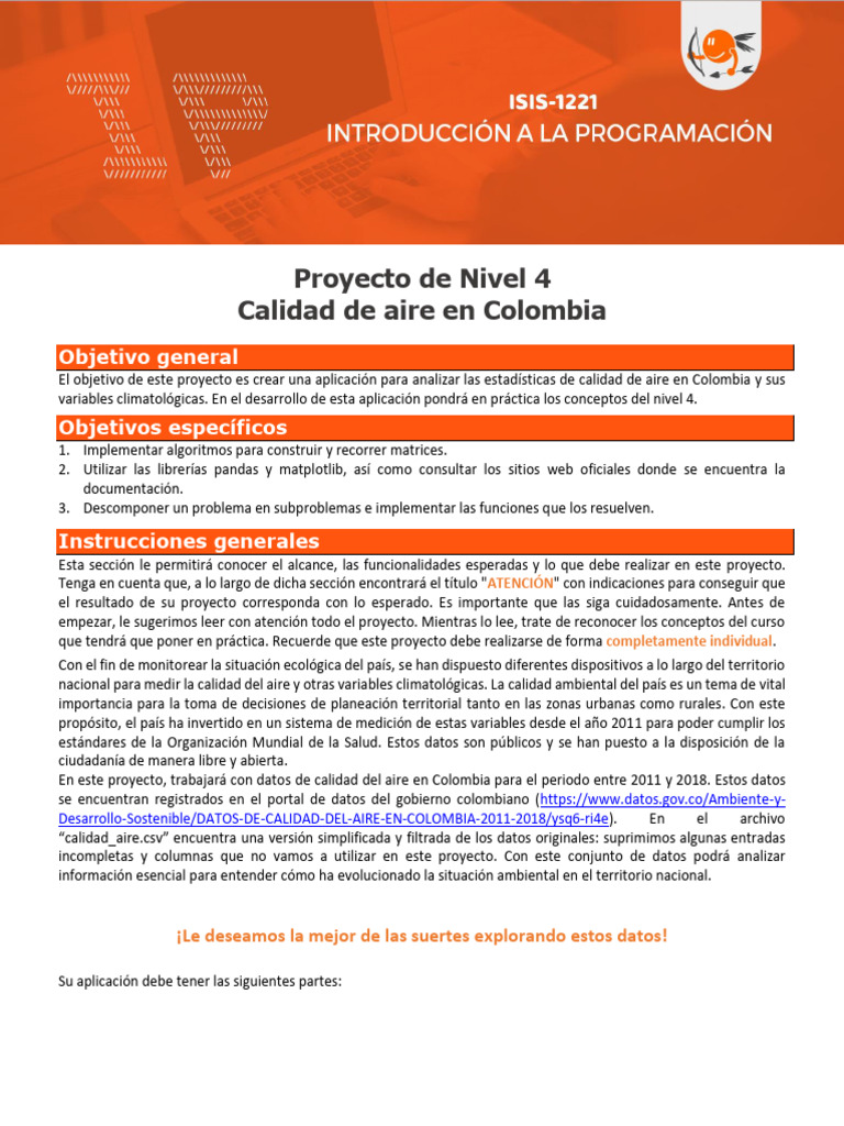 Enunciado Proyecto N4 IP 20221 | PDF | Archivo de computadora | Medición