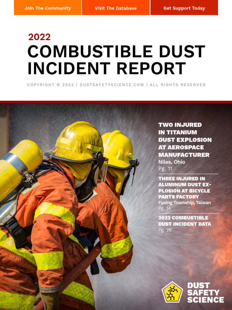 2022 Combustible Dust Incident Report Version 1 | PDF | Fires | Firefighter