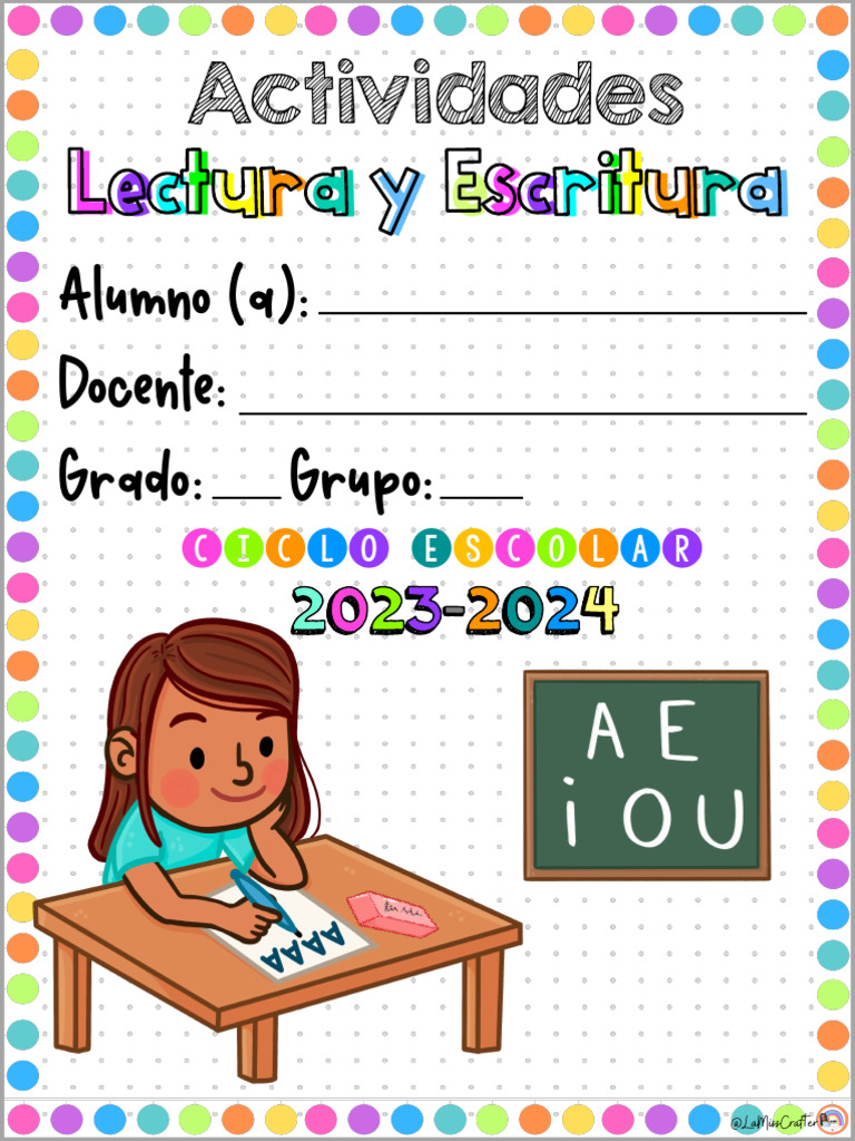 Portada Libreta de Lectoescritura | PDF