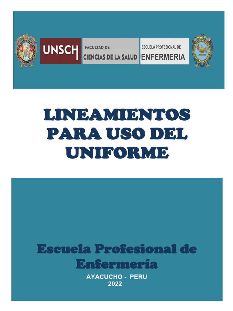 Lineamientos para Uso Del Uniforme | Descargar gratis PDF | Enfermería | Pantalones