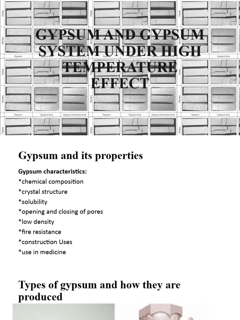 GYPSUM AND GYPSUM SYSTEM UNDER HIGH TEMPERATURE EFFECT (1) | PDF