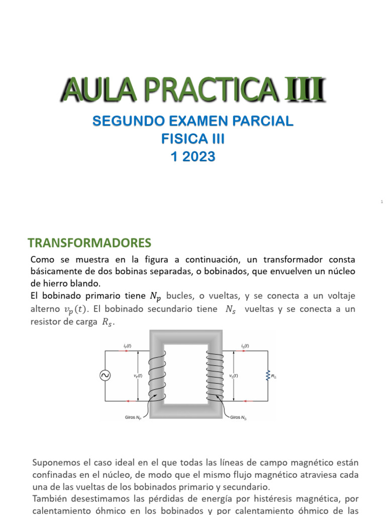 Aula Practica III Transformadores 1 2023 | PDF | Transformador | Inductor