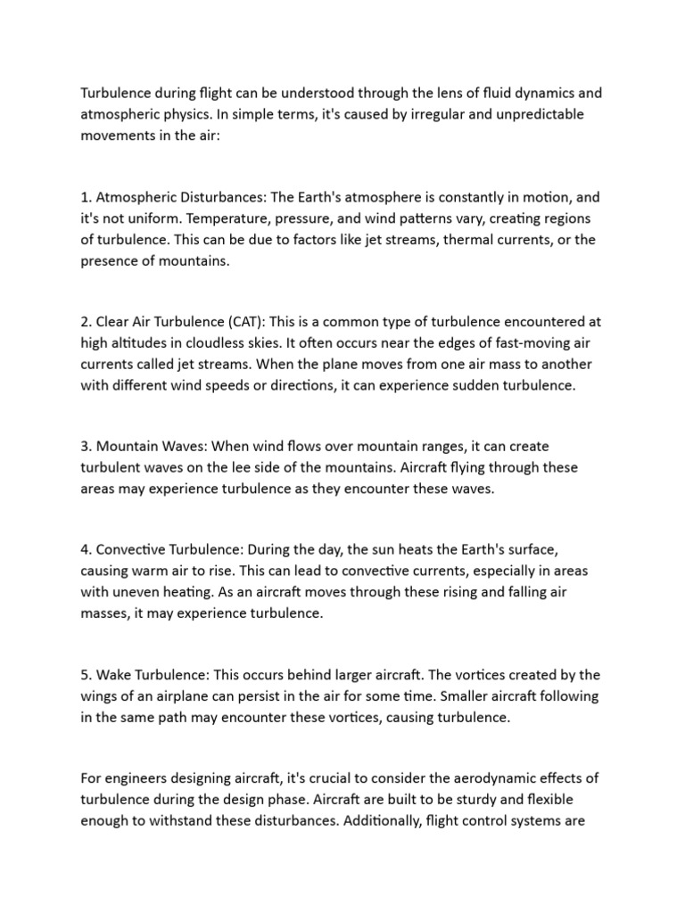 Understanding Flight Turbulence Factors | PDF