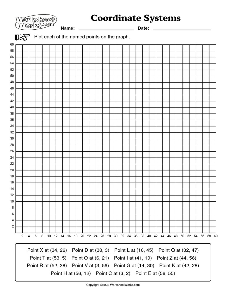 WorksheetWorks Coordinate Systems 1 | PDF