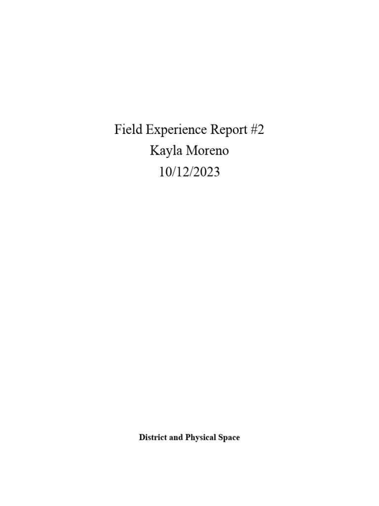 Field Experience Report 2 Smith-1 1 | PDF | Classroom | Learning