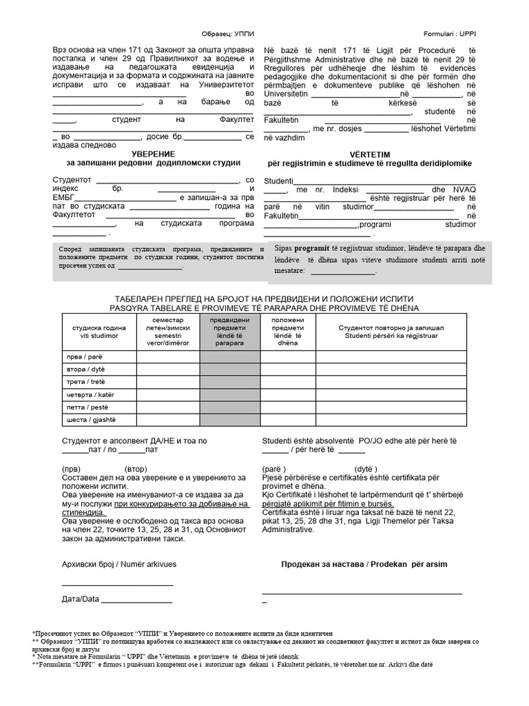 UPPI Obrazec | PDF