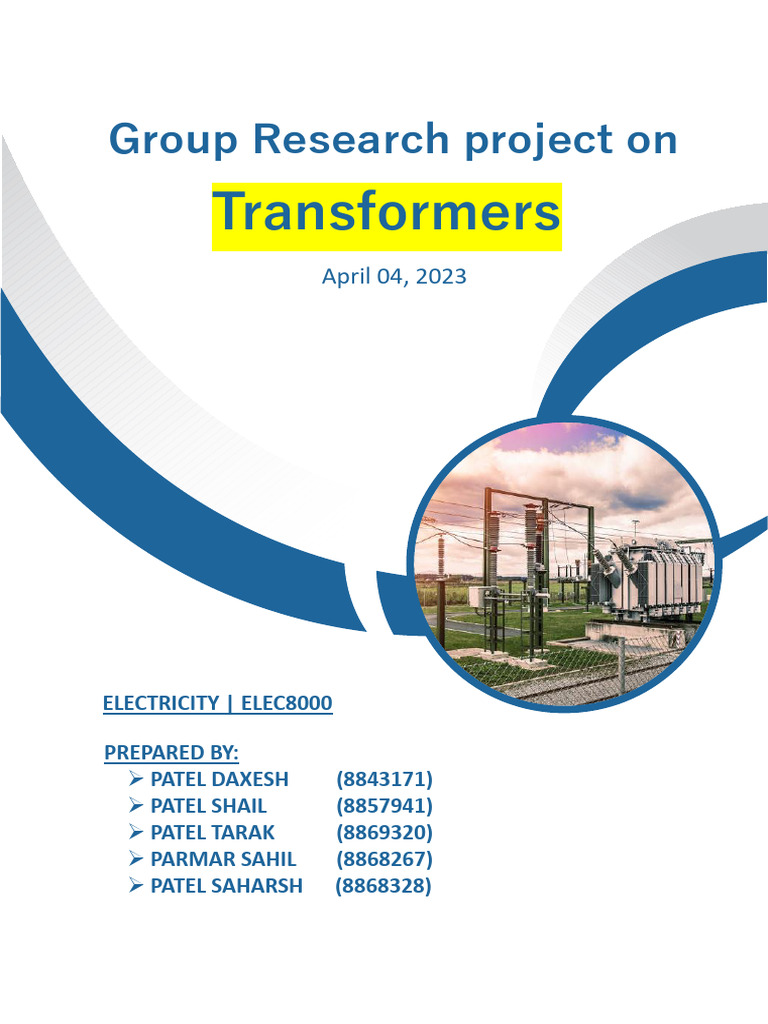 Group Project - Transformers | PDF | Transformer | Electromagnetic Induction