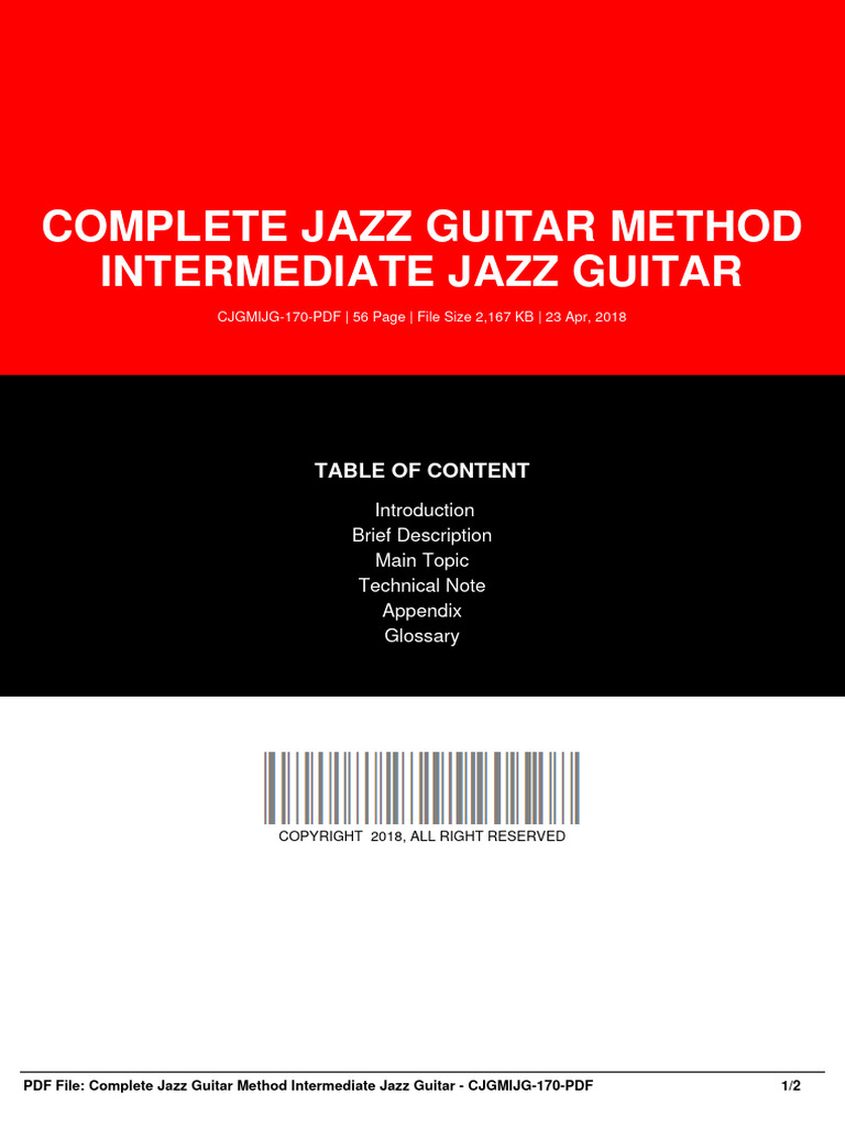 Complete Jazz Guitar Method Intermediate Jazz Guitar-Cjgmijg-170-Pdf ...
