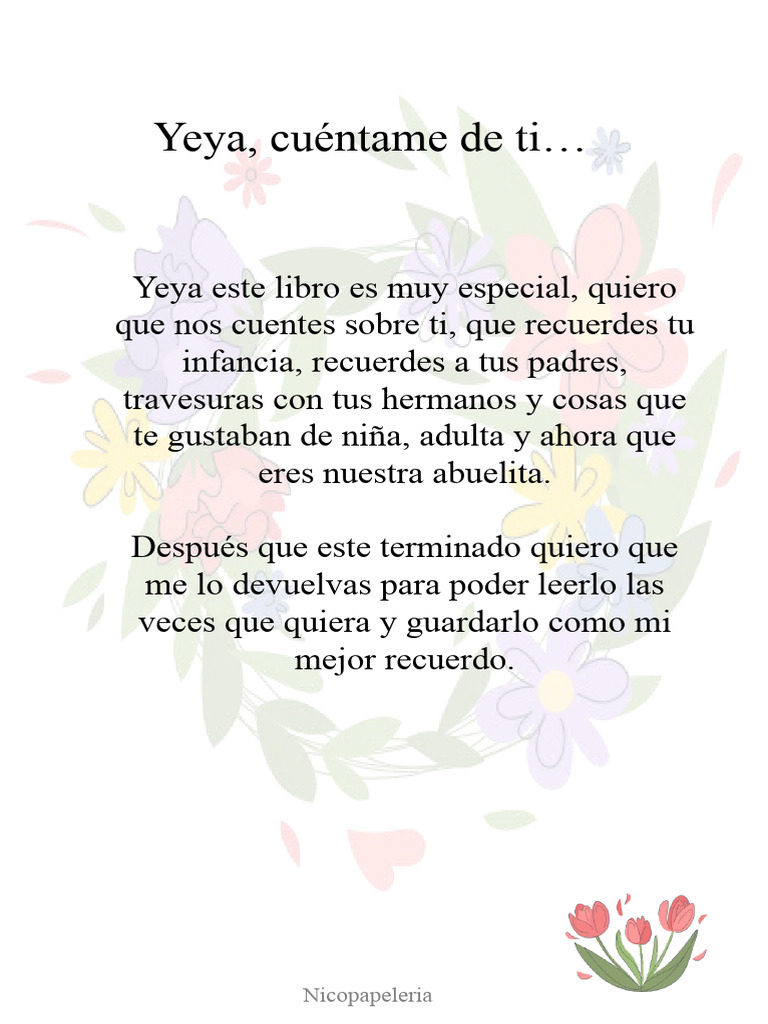 Abuela, Cuentame Tu Historia | PDF Abuela, Cuentame Tu Historia | PDF