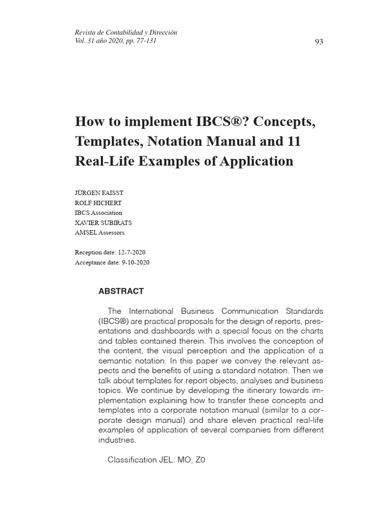 How to implement IBCS Concepts, Templates, Notation | PDF
