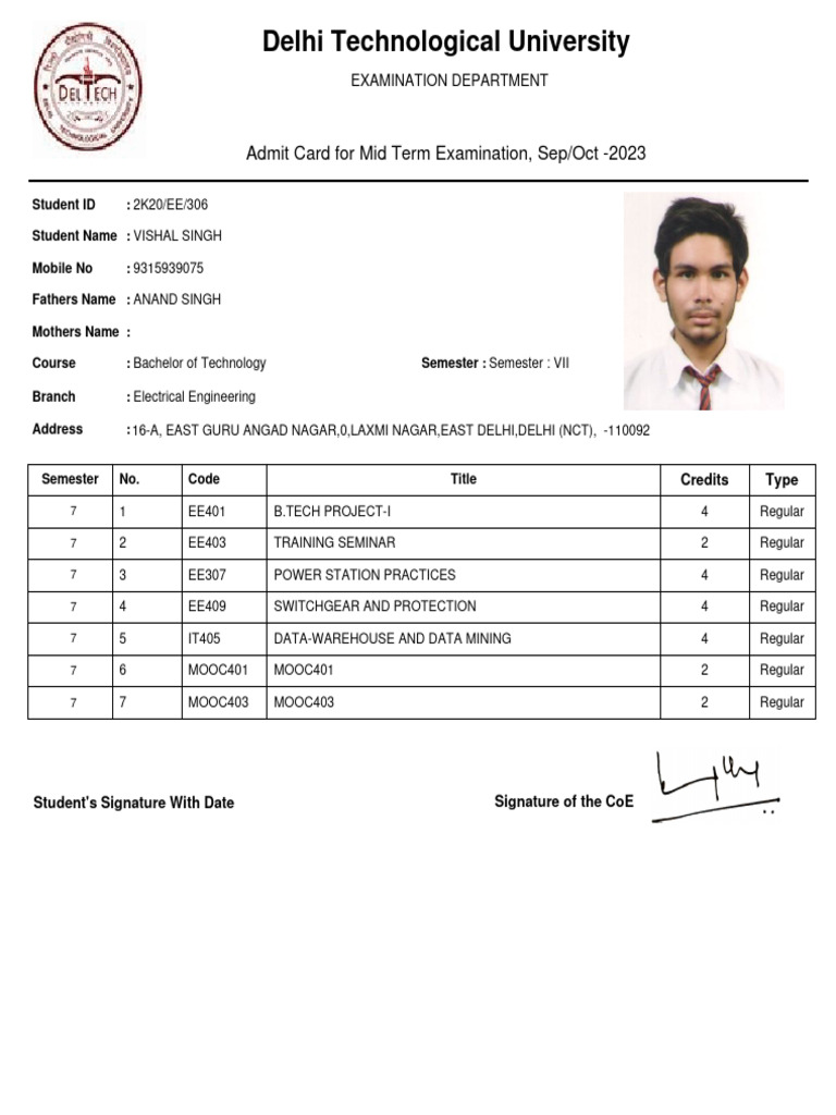 Admit_Card | PDF | Computing