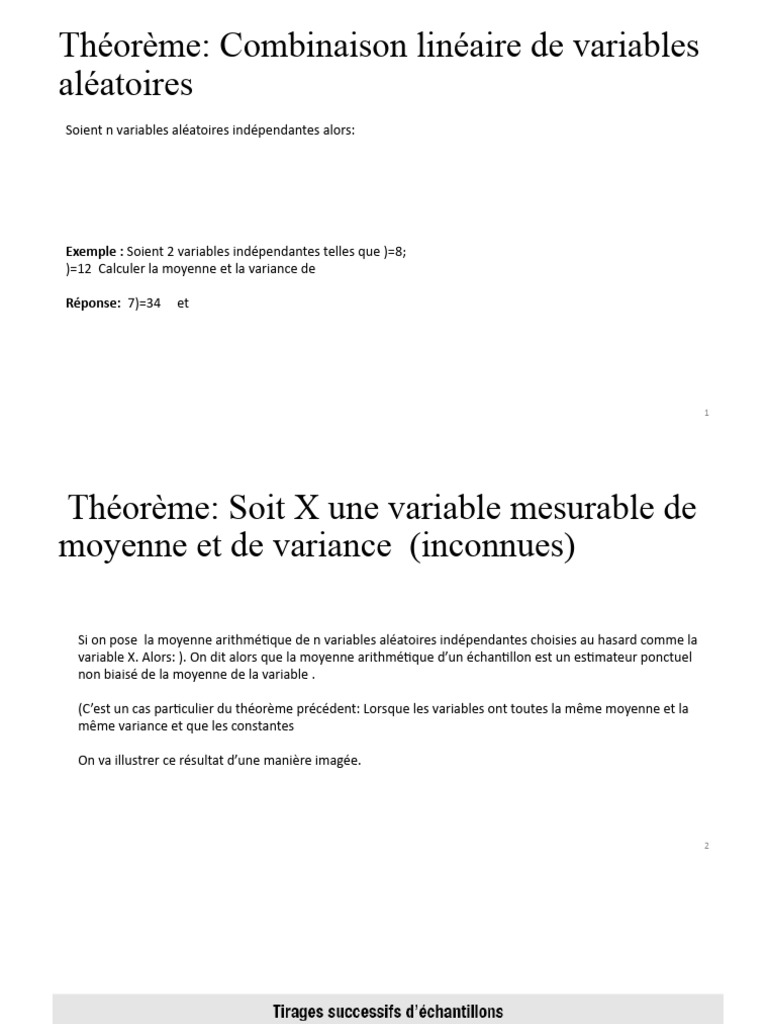 Lecture9 - Variables - Continues (Partie3) - MAT2777 | PDF | Moyenne ...